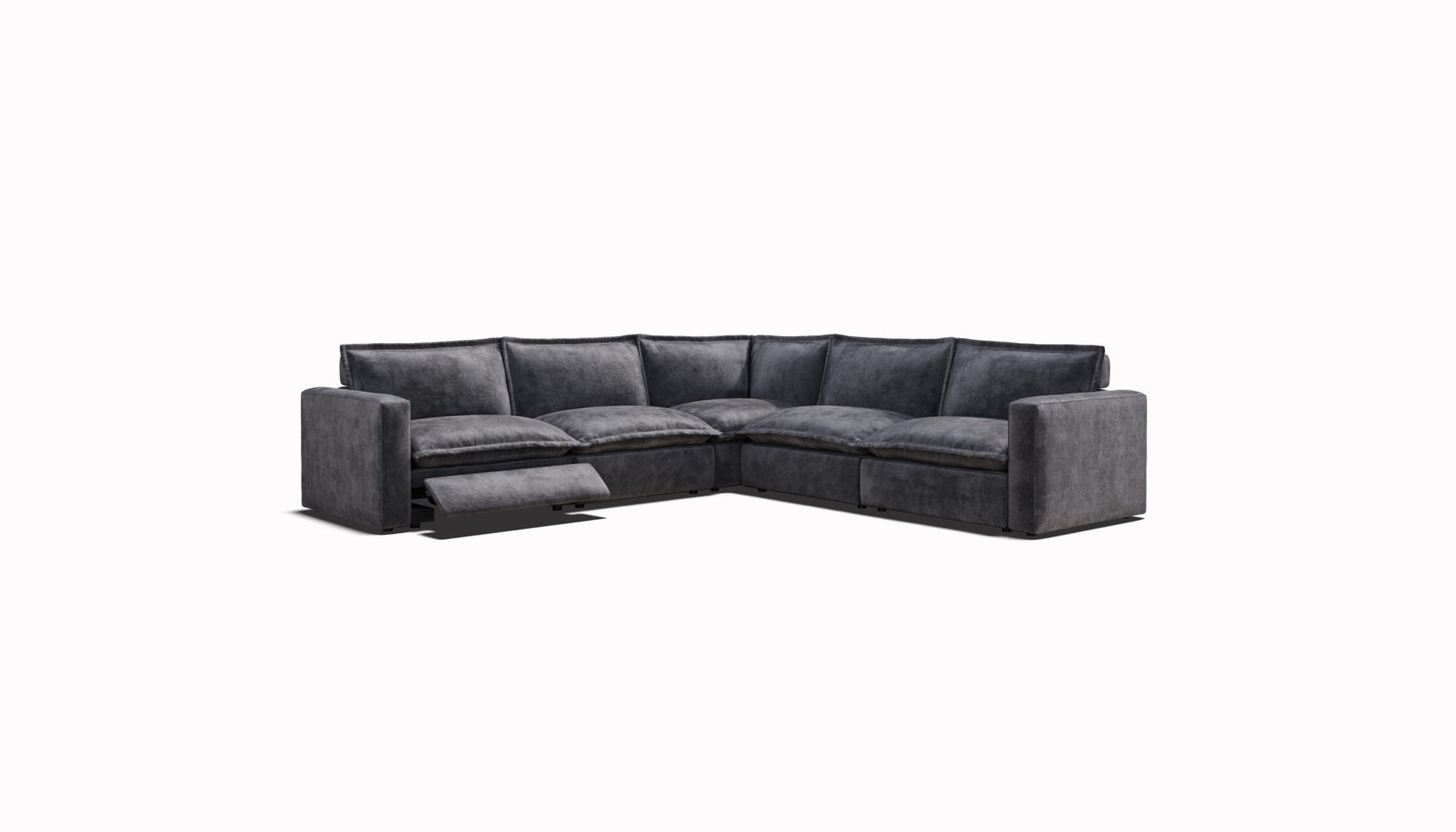 Luxe 5 Seat L-Shaped Corner Reclining Couch | Homebody