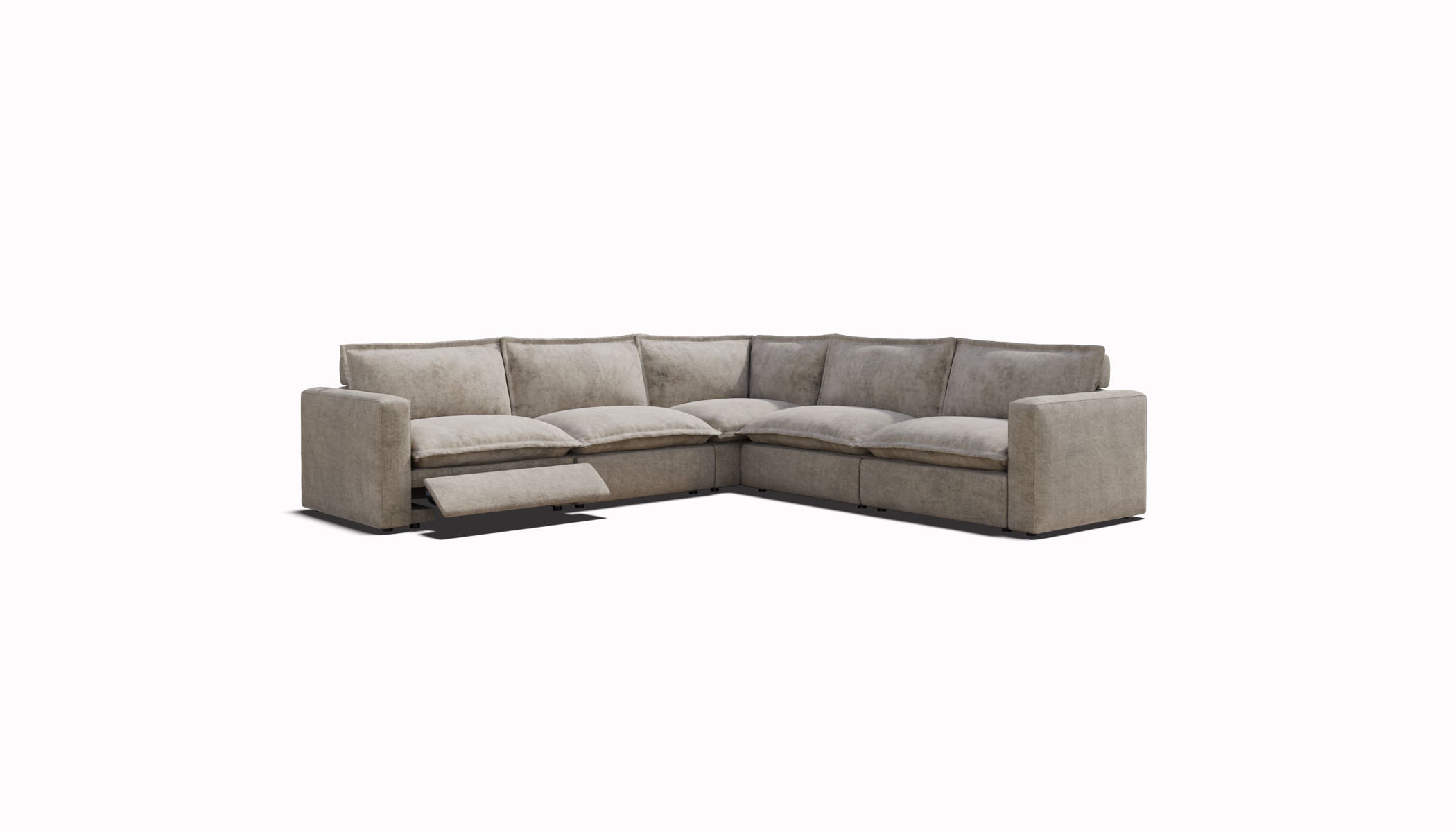 Luxe 5 Seat L-Shaped Corner Reclining Couch | Homebody